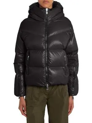 Moncler Huppe Nylon Down Puffer Jacket Black