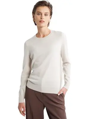 Nordstrom Cashmere Crewneck Sweater - Ivory Sand