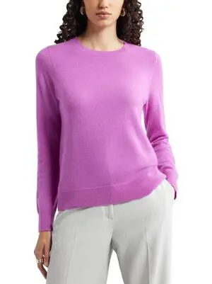 Nordstrom Cashmere Crewneck Sweater - Purple Cattleya