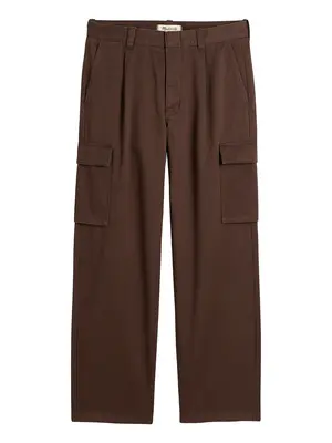 Madewell Madewell Pleated Cotton Cargo Pants Roasted Chickory