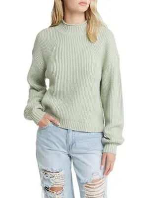 Bp. Mock Neck Sweater Green Desert