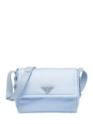 Prada Prada Small Padded Re-Nylon Shoulder Bag Blue