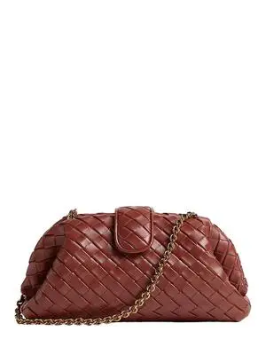 Bottega Veneta Large Clutch Bag Dkred