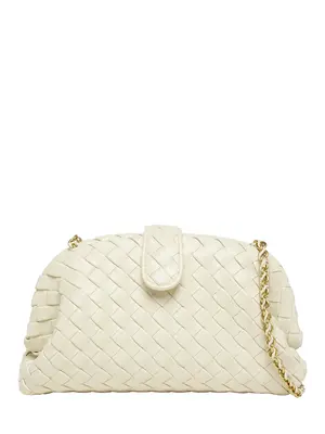 Bottega Veneta Large Clutch Bag String Brass