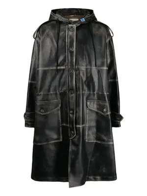 Mihara Yasuhiro Faux-leather Coat - Brown