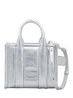 Marc Jacobs The Metallic Leather Tote Bag - Silver