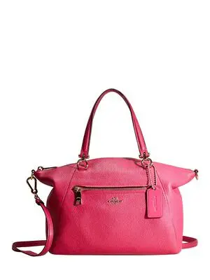 COACH Restored Prairie Satchel Light Gold/pink Ruby