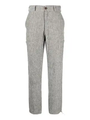 MARANÉ Mélange-Effect Cropped Trousers