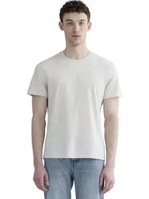 Everlane Essential Organic Crew Neck Tshirt - Heathered Oat