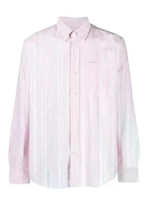DEPERLU Pinstripe-pattern Cotton Shirt