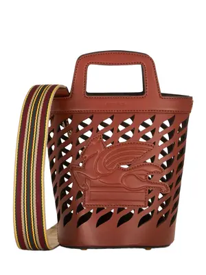 Etro Coffa Leather Bucket Bag - Brown