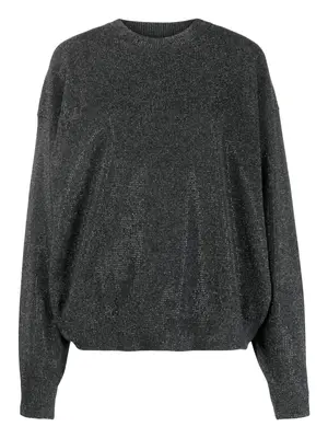 Alexander Wang Rhinestone-embellished Wool Jumper - Grey