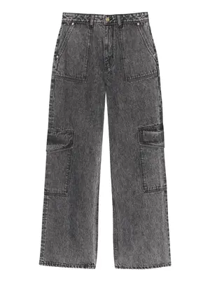 GANNI Mid-rise Wide-leg Jeans - Grey