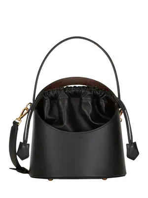 Etro Saturno Leather Bucket Bag - Black