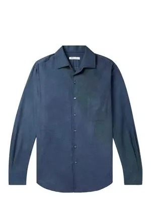Loro Piana André Cotton-flannel Shirt - Blue