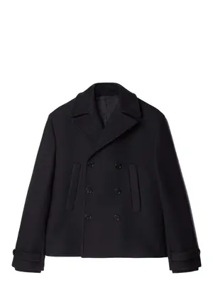 Off-White Double-breasted Pea Coat - Black
