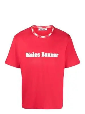 WALES BONNER Original Logo-appliqué T-shirt - Red