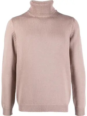 NUUR Roll-neck Merino Wool Jumper - Pink