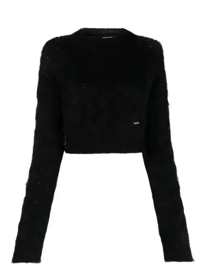 Dsquared2 Brushed Mohair-blend Jumper - Black