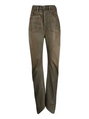Acne Studios Relaxed Fit Coated Jeans - Brown