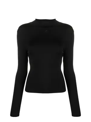 COURREGES Mock-neck Top - Black
