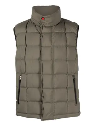 Kiton Zip-up Padded Gilet - Green