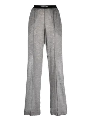 TOM FORD Logo-waistband Cashmere Track Pants - Grey