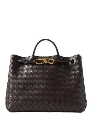 BOTTEGA VENETA Andiamo Medium Embellished Intrecciato Leather Shoulder Bag