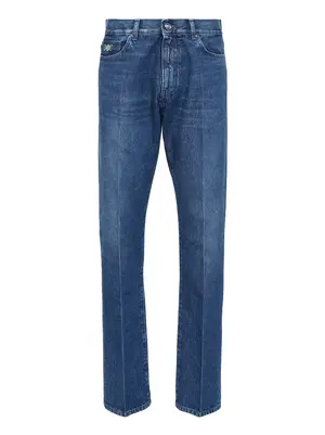 Versace La Medusa Straight Jeans - Blue