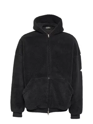 Balenciaga Oversized Fleece Hoodie - Black