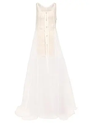 JACQUEMUS Jacquemus La Robe Dentelle Embellished Gown
