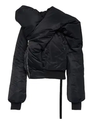 Rick Owens Draped Bomber Jacket - Black