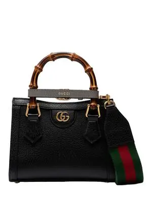 Gucci Diana Mini Leather Tote Bag - Black