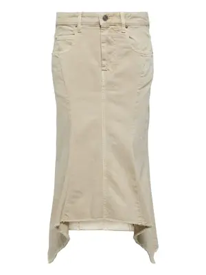 Isabel Marant Nyda Denim Midi Skirt - Beige