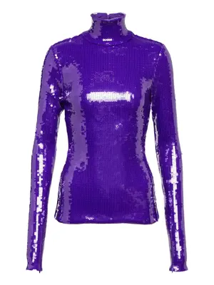 LAQUAN SMITH LaQuan Smith Sequined Turtleneck Top