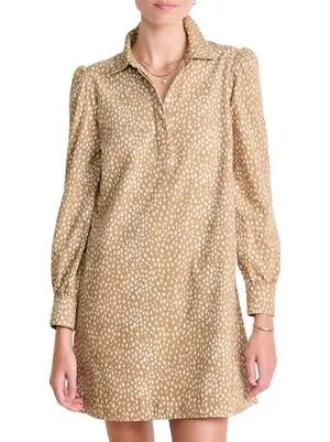 Vineyard Vines Long Sleeve Corduroy Popover Dress - Cappuccino