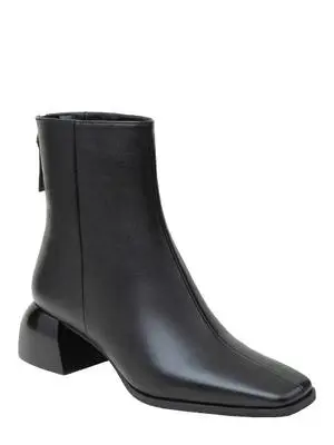 Linea Paolo Sage Leather Booties - Black/black