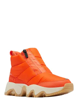 Sorel SOREL Kinetic Impact Waterproof Zip Bootie Optimized Orange/ Bleached
