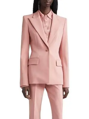 Michael Kors Georgina Virgin Wool-blend Blazer - Rosette