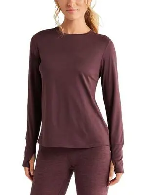 Zella Long Sleeve T-shirt - Burgundy Fudge