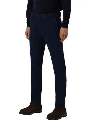 Bugatchi Stretch Cotton Blend Twill Chinos Navy