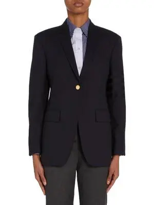 Thom Browne Single-breasted Wool Twill Blazer - Dark Blue