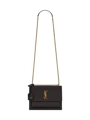 Saint Laurent Small Sunset Shoulder Bag - Brown
