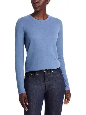 Majestic Filatures Cashmere Crewneck Top - Denim Blue