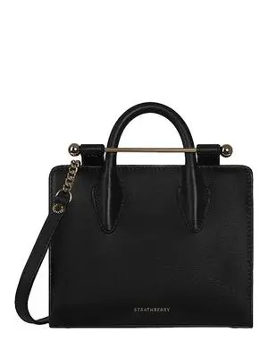 Strathberry Nano Tote - Black/gold