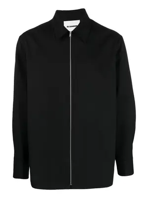 JIL SANDER Classic-collar Shirt Jacket - Black