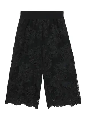 Simone Rocha Floral Lace Shorts - Black