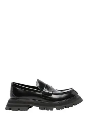 Alexander McQueen Lug Sole Penny Loafers - Black