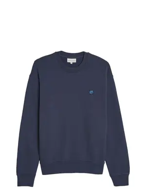 Maison Kitsuné Chillax Fox-motif Cotton Sweatshirt - Blue