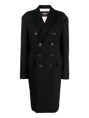 Dsquared2 Double-breasted Coat - Black